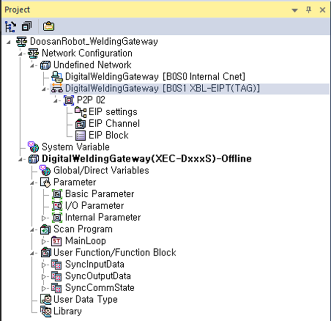 PLC, Robot, Welding Machine EtherNet/IP Setting