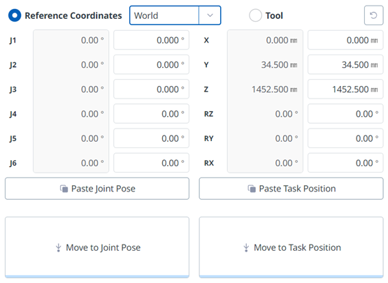 Setting World Coordinates Reference Coordinates to move