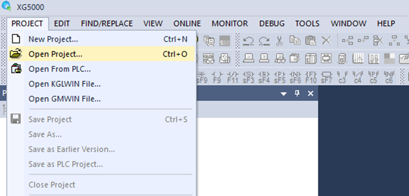 Load Gateway Project using XG5000