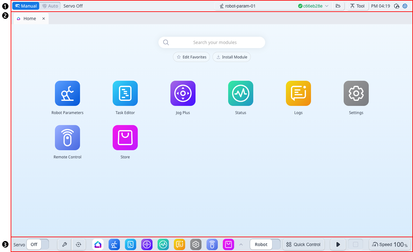 Overview of Program's Screen Layout | V3-manual